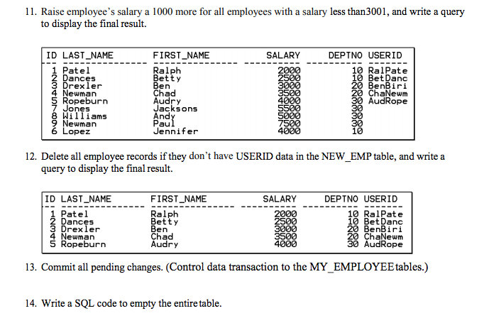 Run sqlplus system/Oracle11. THIS QUESTION ARE BASE | Chegg.com