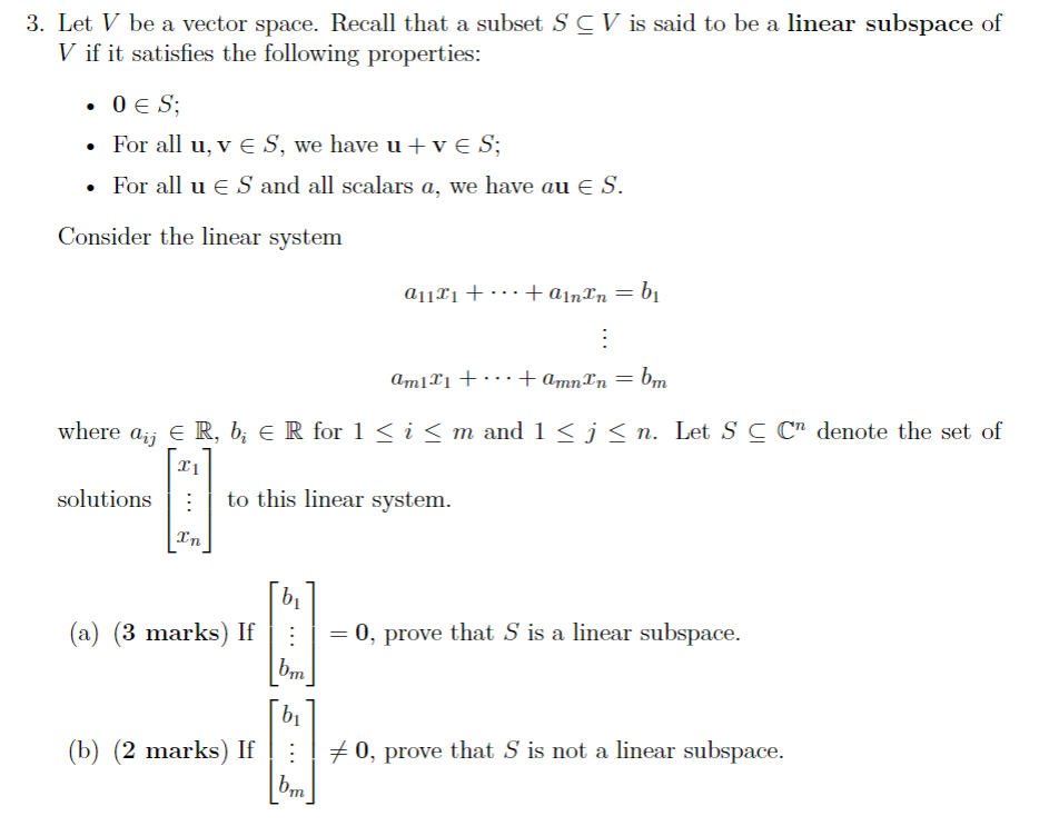 Solved Let V be a vector space. Recall that a subset S⊆V is | Chegg.com