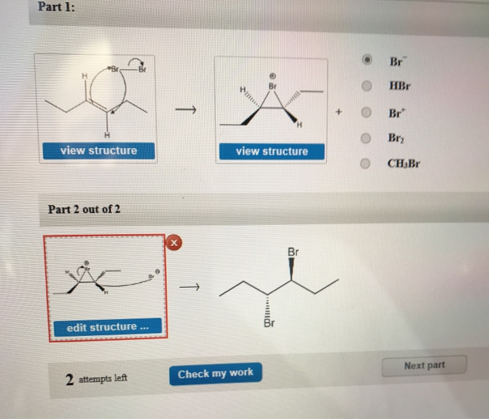 Solved Part 1 view structure Part 2 out of 2 edit structure | Chegg.com