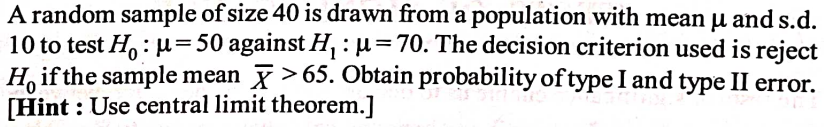 Solved A random sample of size 40 is drawn from a population | Chegg.com