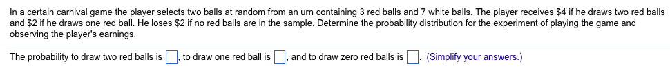 Solved In a certain carnival game the player selects two | Chegg.com