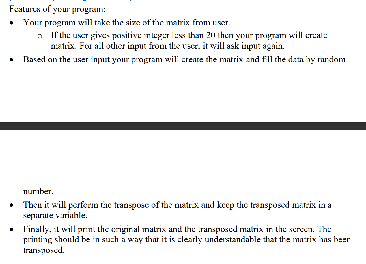 Solved Question 5: Implementation Question Write a program | Chegg.com