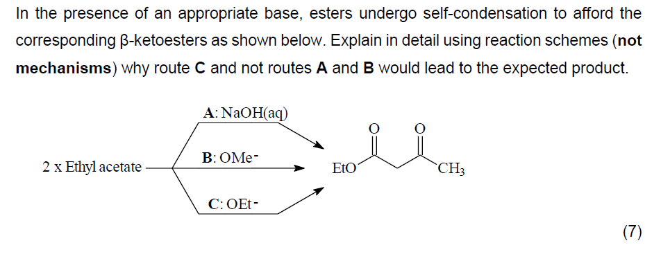 Solved In the presence of an appropriate base, esters | Chegg.com