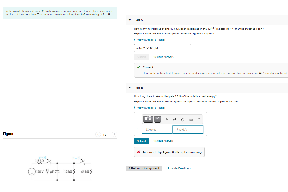 Solved In the circuit shown in (Figure 1), both switches | Chegg.com