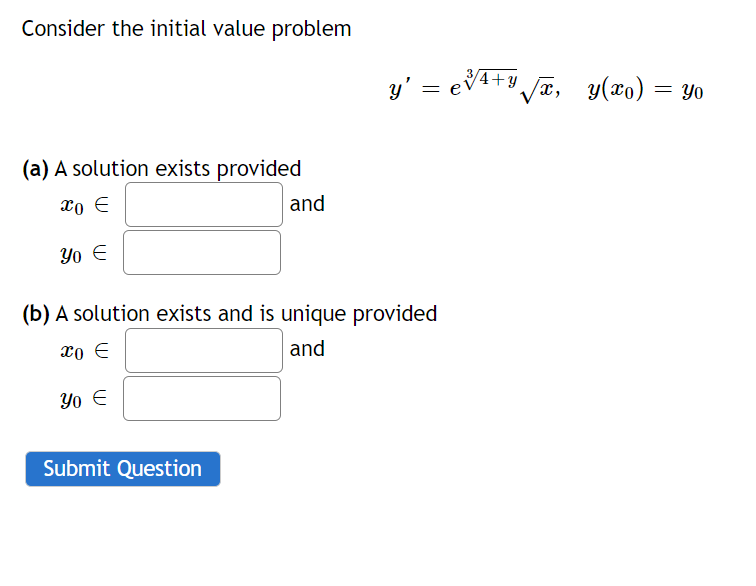 Solved Consider the initial value | Chegg.com