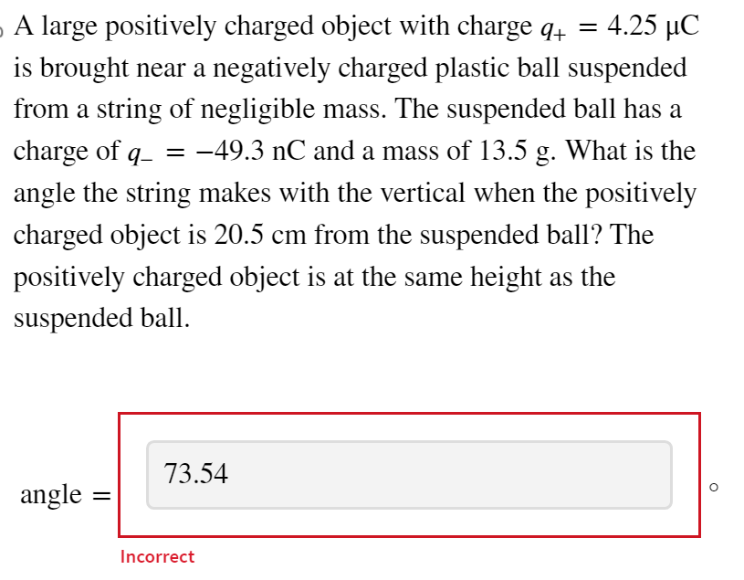 Solved A large positively charged object with charge | Chegg.com