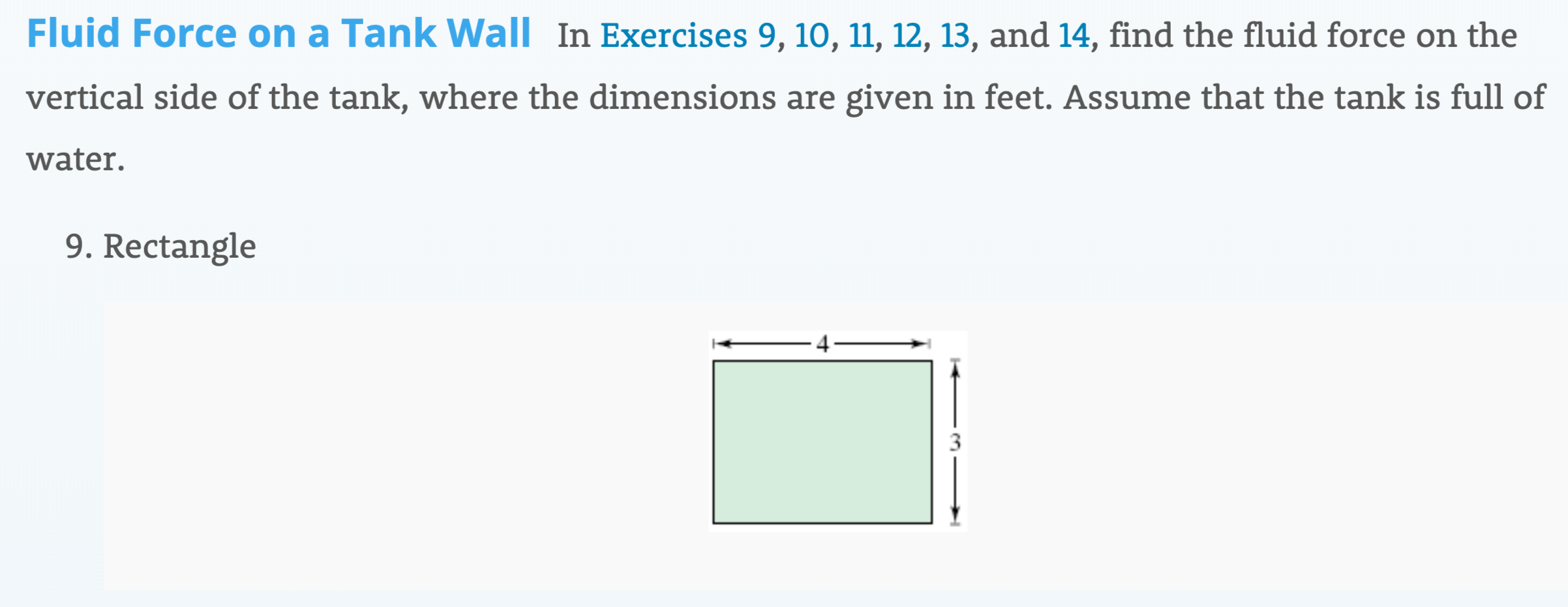 Solved Fluid Force on a Tank Wall In Exercises 9, 10, 11, | Chegg.com