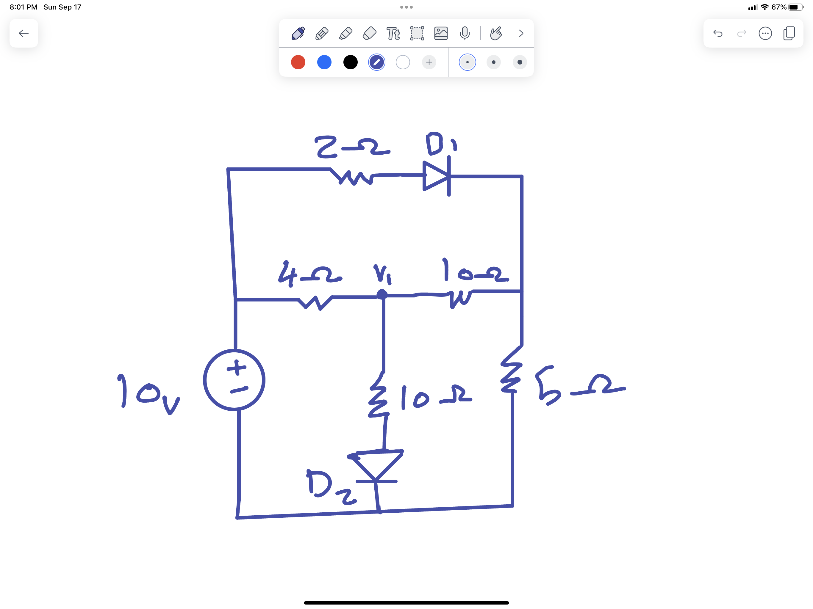 find the voltage at v1 and v2 | Chegg.com