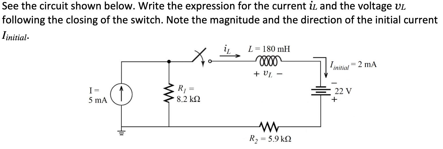 Solved See the circuit shown below. Write the expression for | Chegg.com