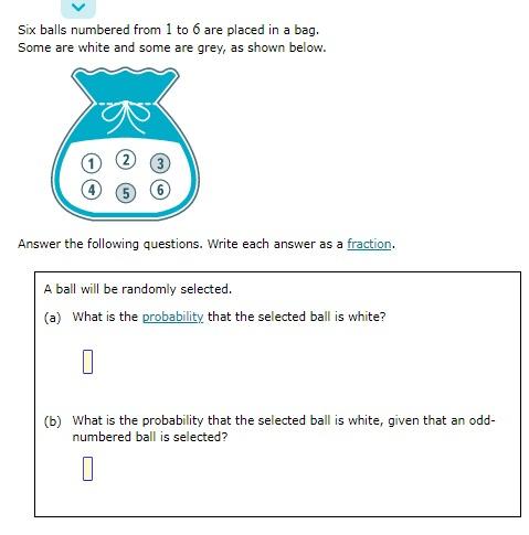 Solved Six balls numbered from 1 to 6 are placed in a bag. | Chegg.com