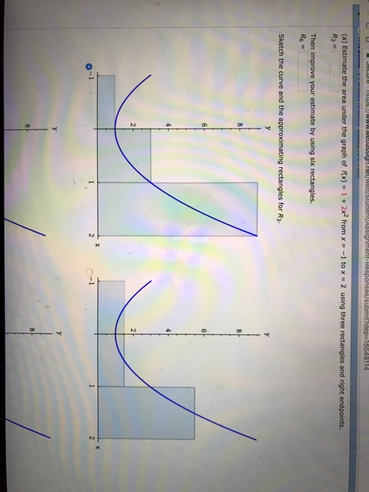 Solved the area under the graph of O)-1 + 2x2 from x--1 to x | Chegg.com