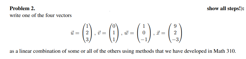 Solved Problem 2. show all steps!): write one of the four | Chegg.com
