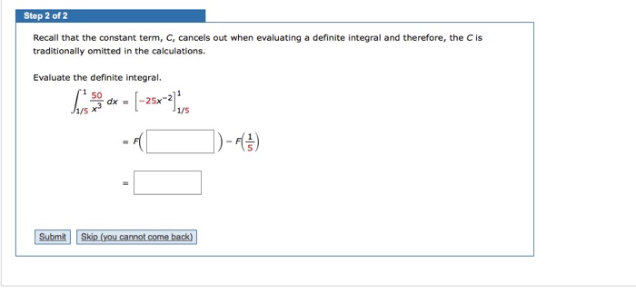 Solved Recall that the constant term, C, cancels out when | Chegg.com