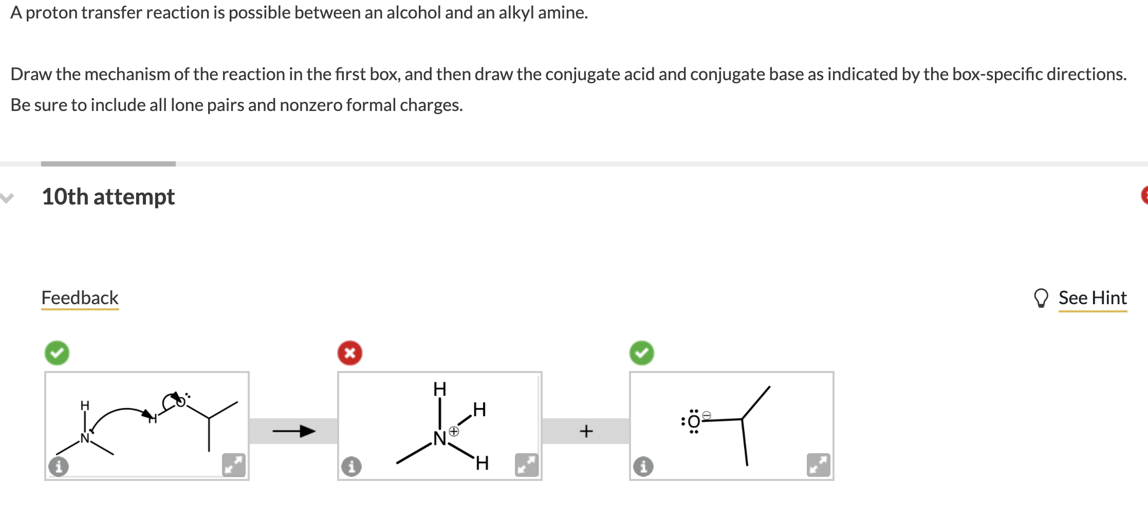 Solved A proton transfer reaction is possible between an | Chegg.com
