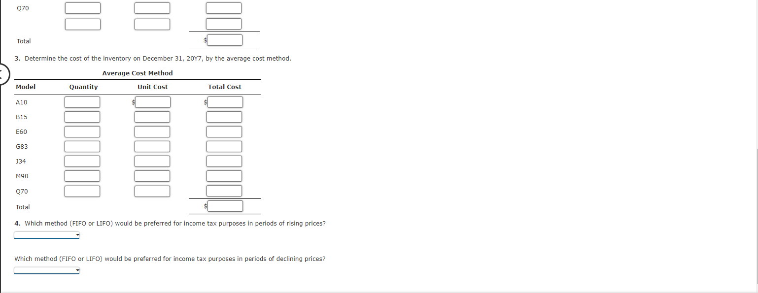 Inventory by Three Cost Flow Methods | Chegg.com