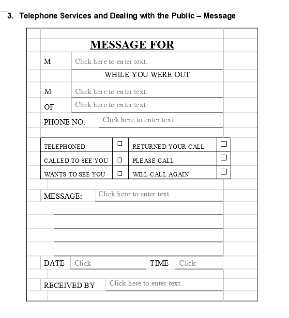 Solved 3. Telephone Services and Dealing with the Public – | Chegg.com