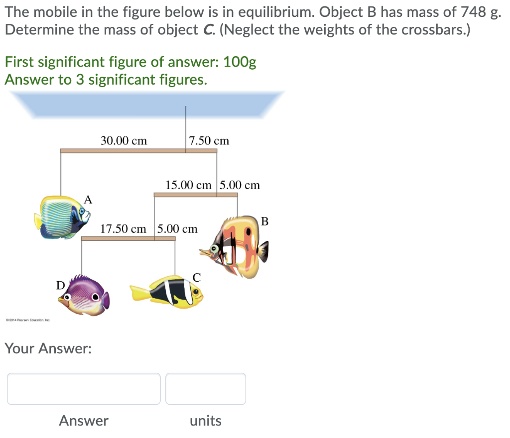 Solved The mobile in the figure below is in equilibrium. | Chegg.com
