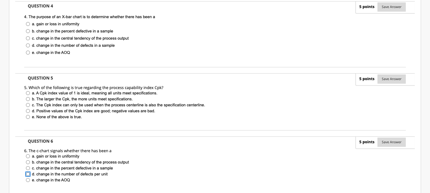 Solved 4. The purpose of an X-bar chart is to determine | Chegg.com