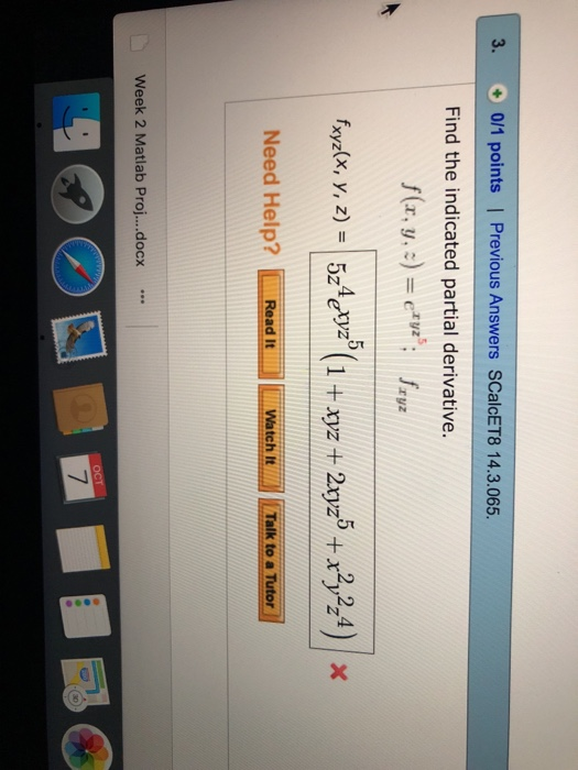 Solved 3. -/1 points SCalcET8 14.3.065. Find the indicated | Chegg.com Solved 3. -/1 points SCalcET8 14.3.065. Find the indicated | Chegg.com