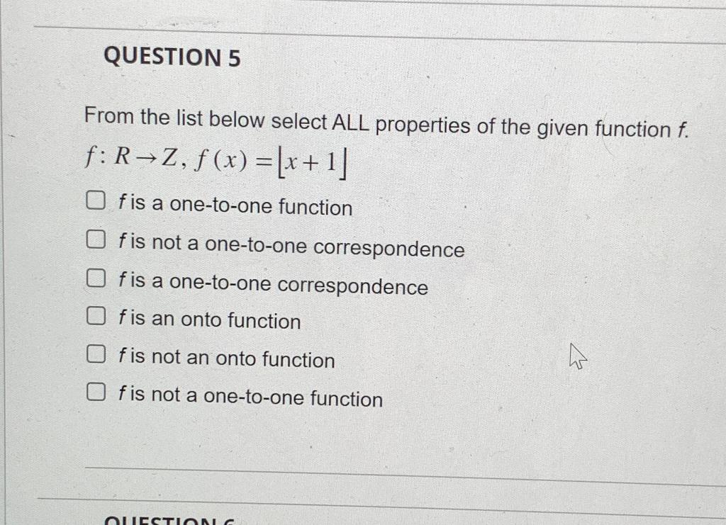 Solved From the list below select ALL properties of the | Chegg.com