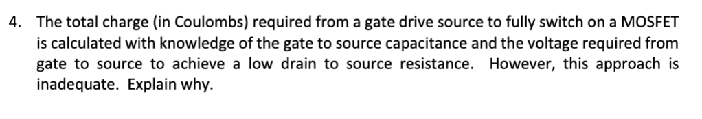 Solved The total charge (in Coulombs) required from a gate | Chegg.com