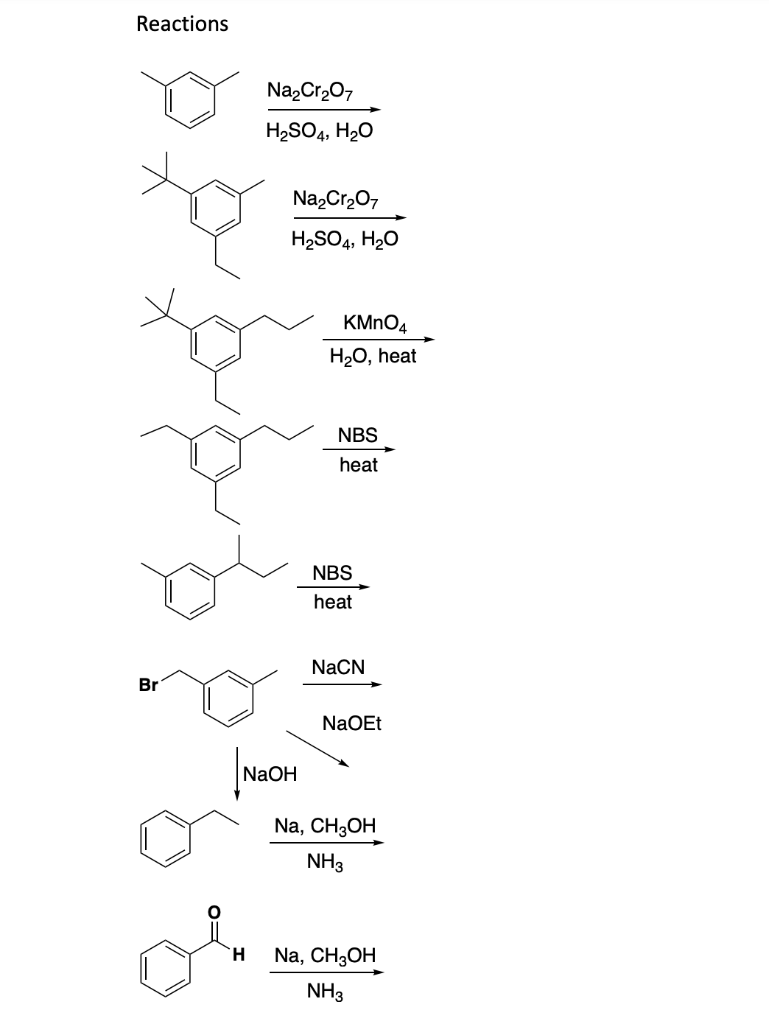 Solved Reactions Na Cr207 H2SO4, H20 Na2Cr2O7 H2SO4, H20 | Chegg.com