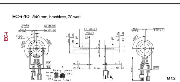 Solved EC-i 40 Ø40 mm, brushless, 70 watt M16x2.4 fiel/deep | Chegg.com