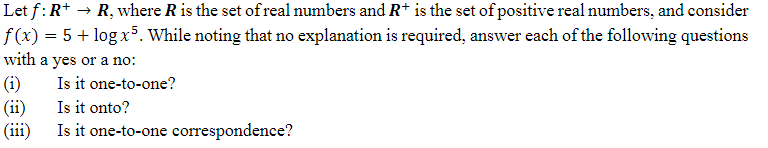Solved Let f:R+ → R, where R is the set of real numbers and | Chegg.com
