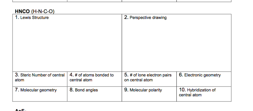 Hnco Lewis Structure