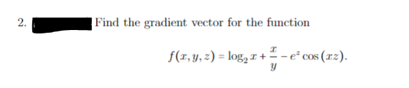 Solved Find the gradient vector for the function | Chegg.com