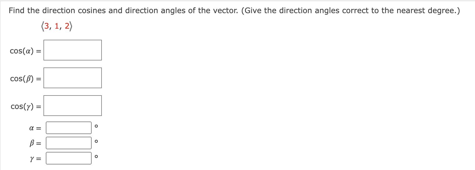 Solved Find the direction cosines and direction angles of | Chegg.com