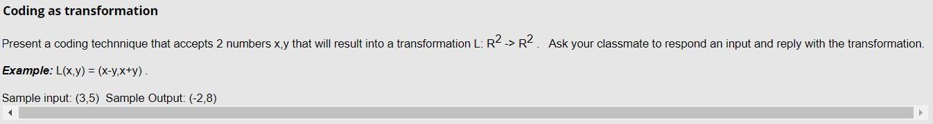 Solved Coding as transformation Present a coding technnique | Chegg.com