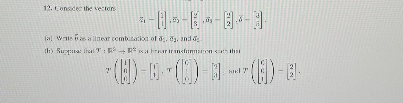 Solved Is there a vector such that If not, explain why | Chegg.com