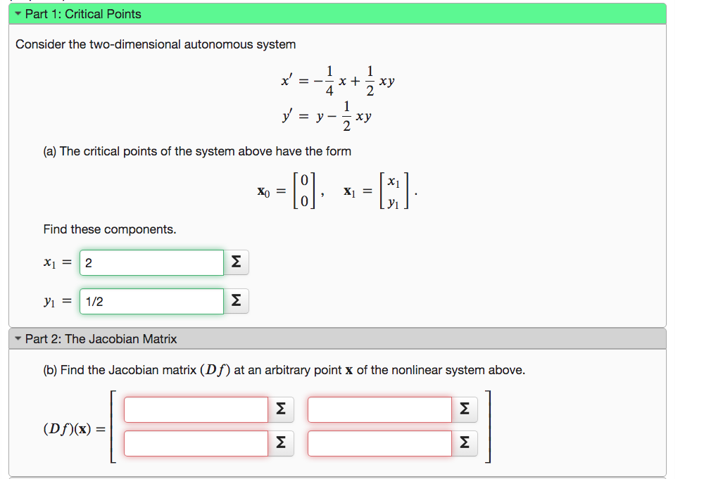 Solved Part 1: Critical Points Consider the two-dimensional | Chegg.com
