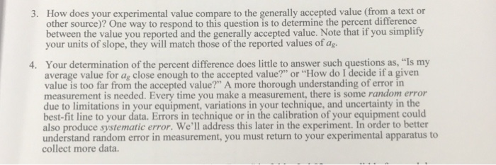 Solved How does your experimental value compare to the | Chegg.com