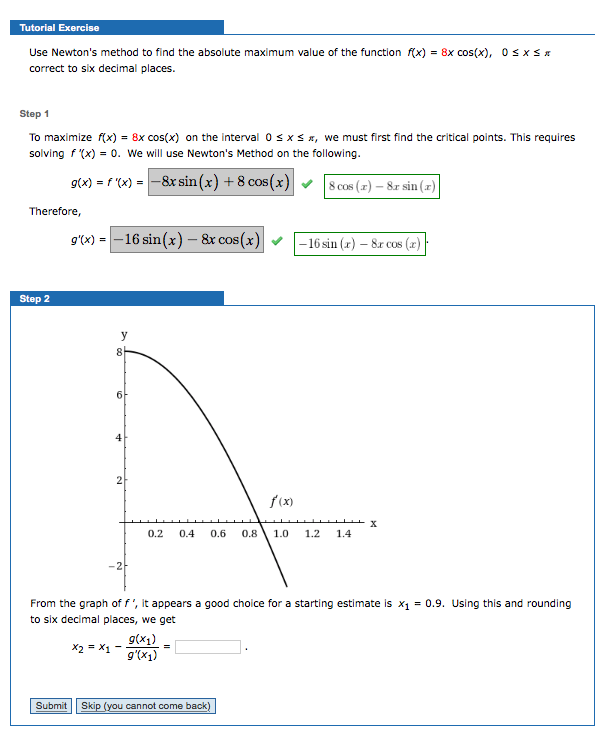 Solved Tutorial Exercise Use Newton's method to find the | Chegg.com