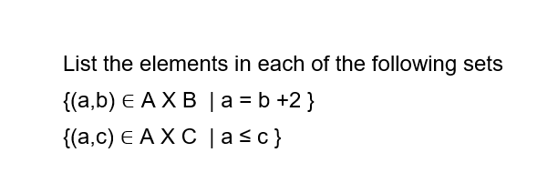 Solved List the elements in each of the following sets | Chegg.com