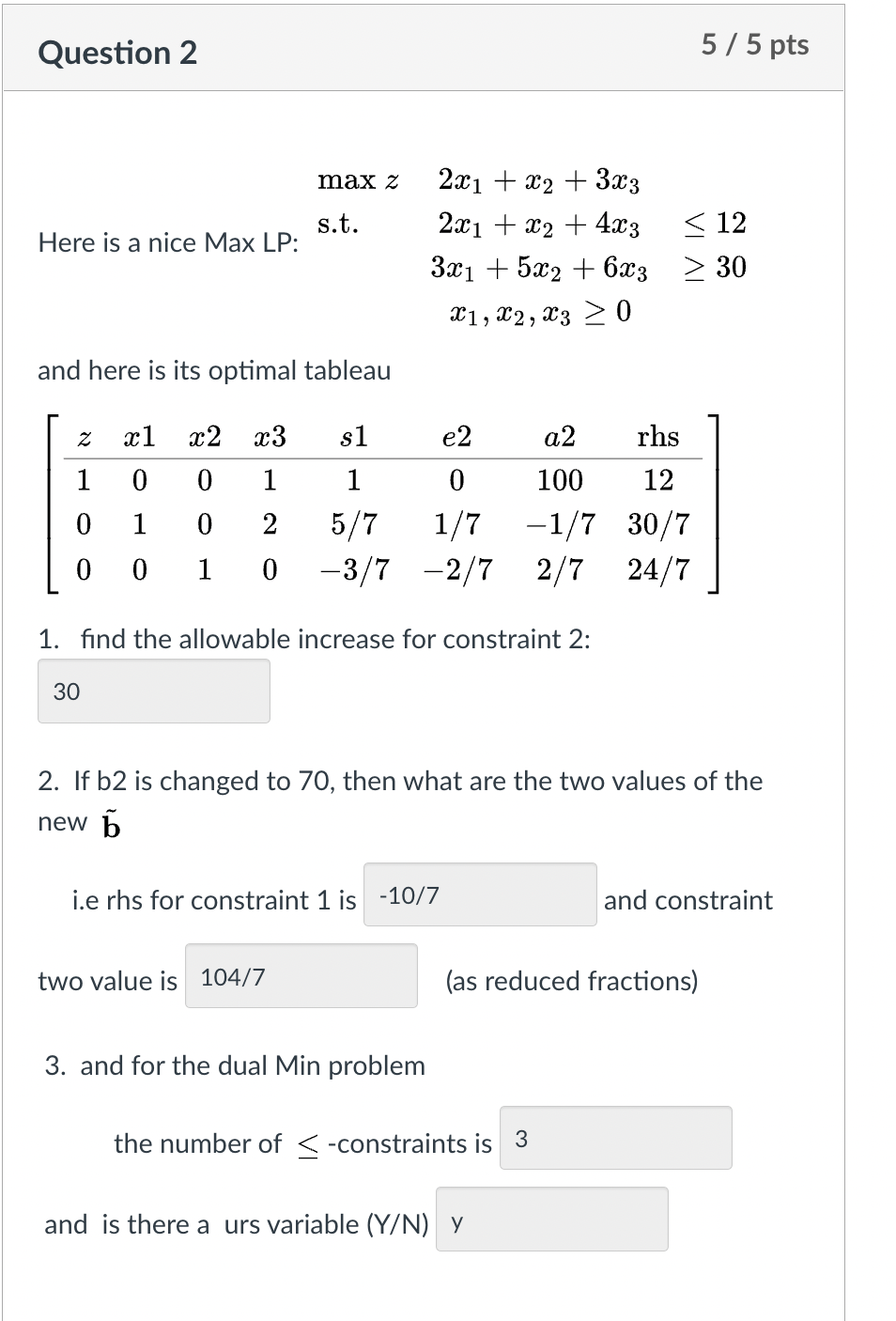 Solved can someone please work out part 2 of this question. | Chegg.com