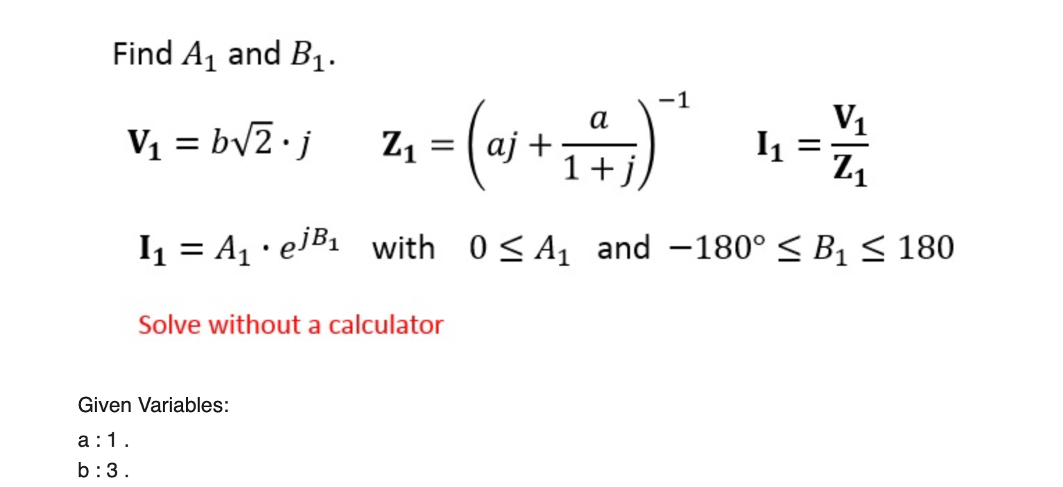 Solved Find A1 and B1. | Chegg.com