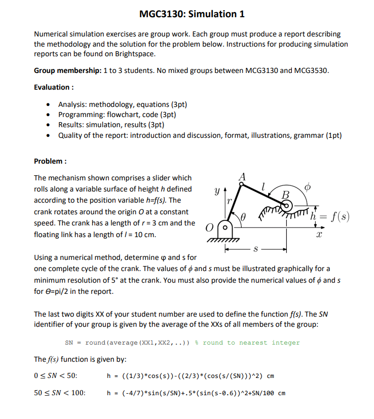 Numerical simulation exercises are group work. Each | Chegg.com