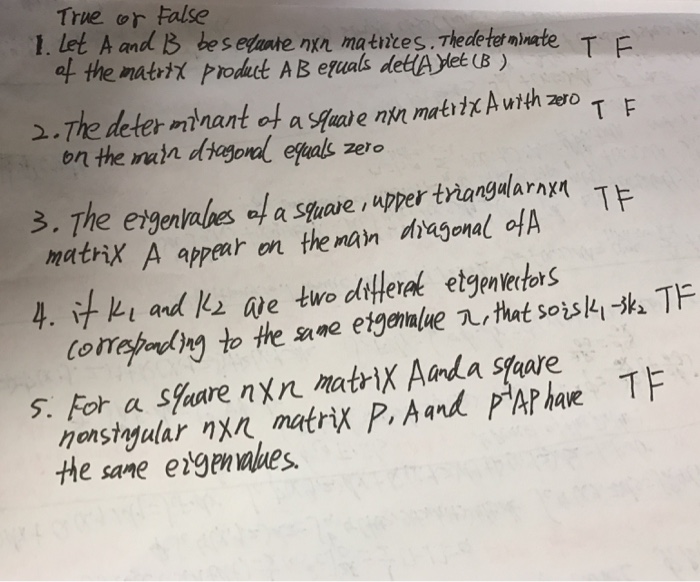 Solved Let A and B be s equate n times n matrices The | Chegg.com