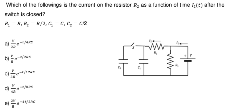 Solved Which of the followings is the current on the | Chegg.com
