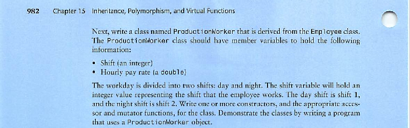 Solved Programming Challenges 1 Employee And