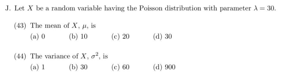 Solved J. Let X be a random variable having the Poisson | Chegg.com