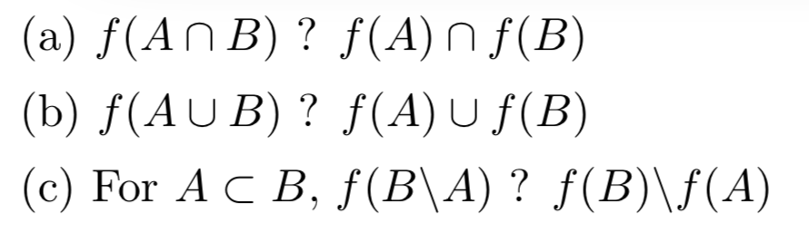 Solved 1. Let f :X + Y be a function of sets X and Y. Let A, | Chegg.com