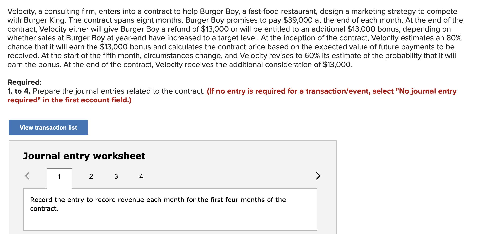 Solved Velocity, a consulting firm, enters into a contract | Chegg.com