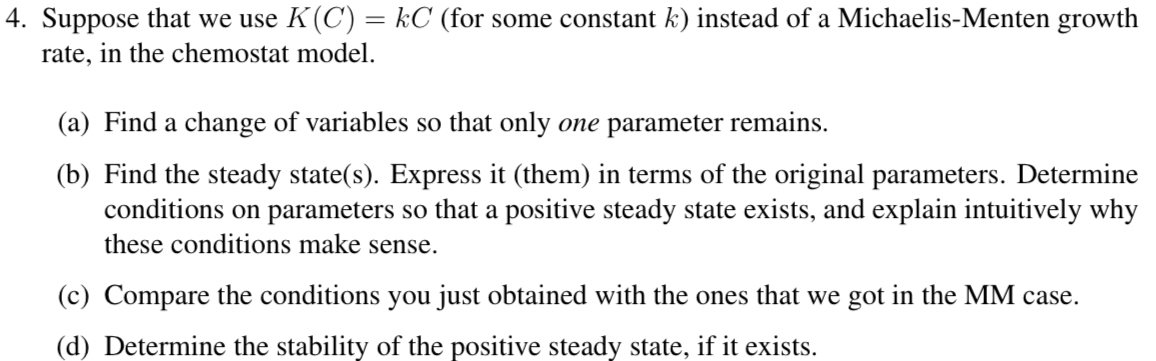 Solved 4. Suppose that we use K(C)=kC (for some constant k ) | Chegg.com