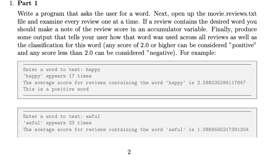 Please Answer In Python3 Syntax And Only Do Part 2 9385
