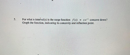 Solved For what x-interval(s) is the surge function | Chegg.com
