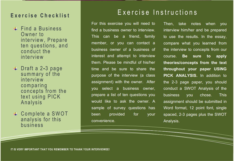 15. What type of business do you own? Please circle | Chegg.com